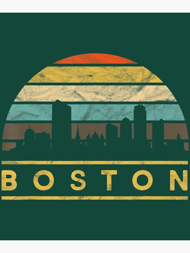 "Boston Massachusetts Skyline Retro Souvenir" Poster for Sale by ...