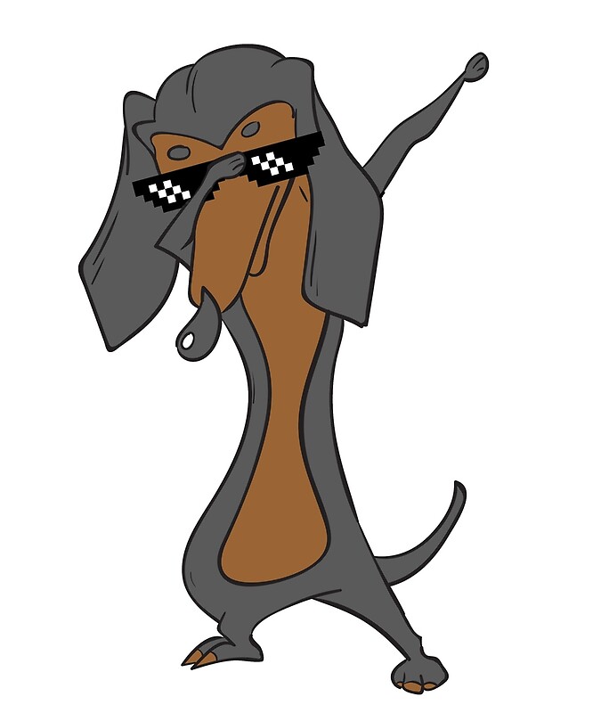 "Dachshund dabbing T-Shirt Funny Dog Dab Dance Gift Shirt" by 5ftshirt ...