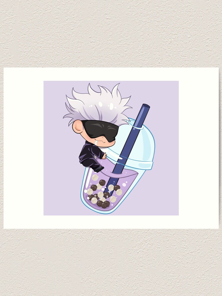 "JJK Bubble Tea - Gojo Satoru" Art Print for Sale by Aikeji | Redbubble