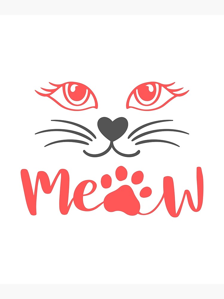 "meaw cat lovers" Poster for Sale by easyART4u | Redbubble