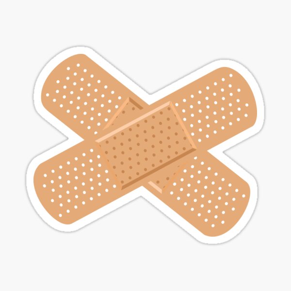 "Crossed Plaster" Sticker for Sale by DrunkPolarBear | Redbubble