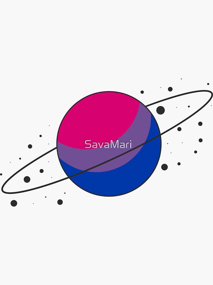 "Bisexual Pride Planet" Sticker for Sale by SavaMari | Redbubble