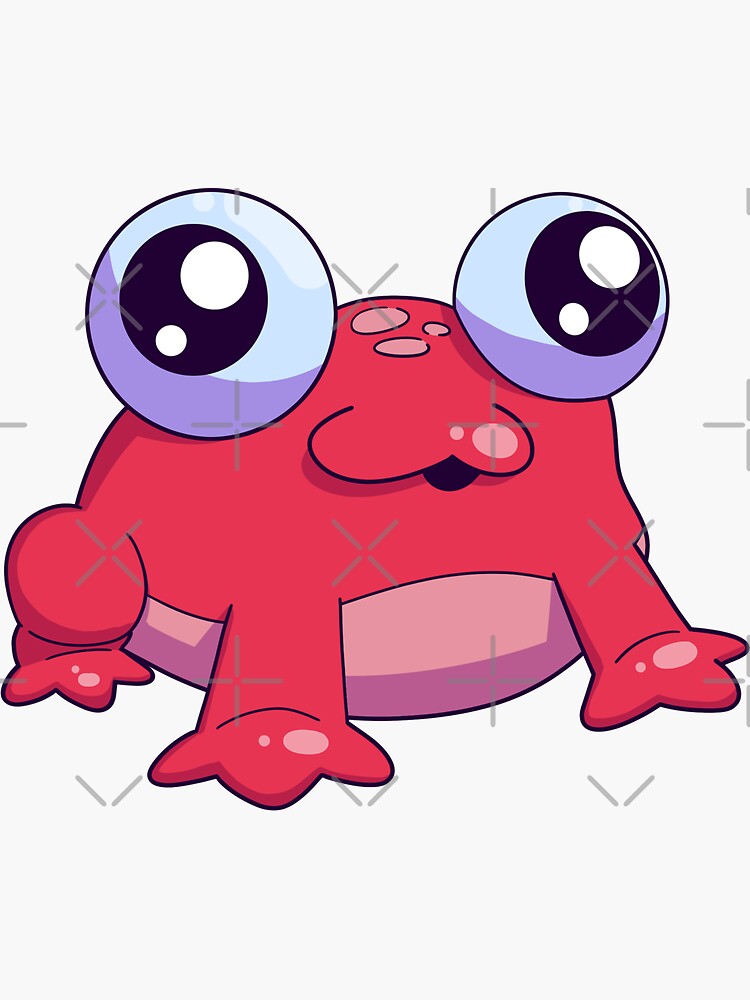 "Squishy Frog Red" Sticker for Sale by mrankin-art | Redbubble