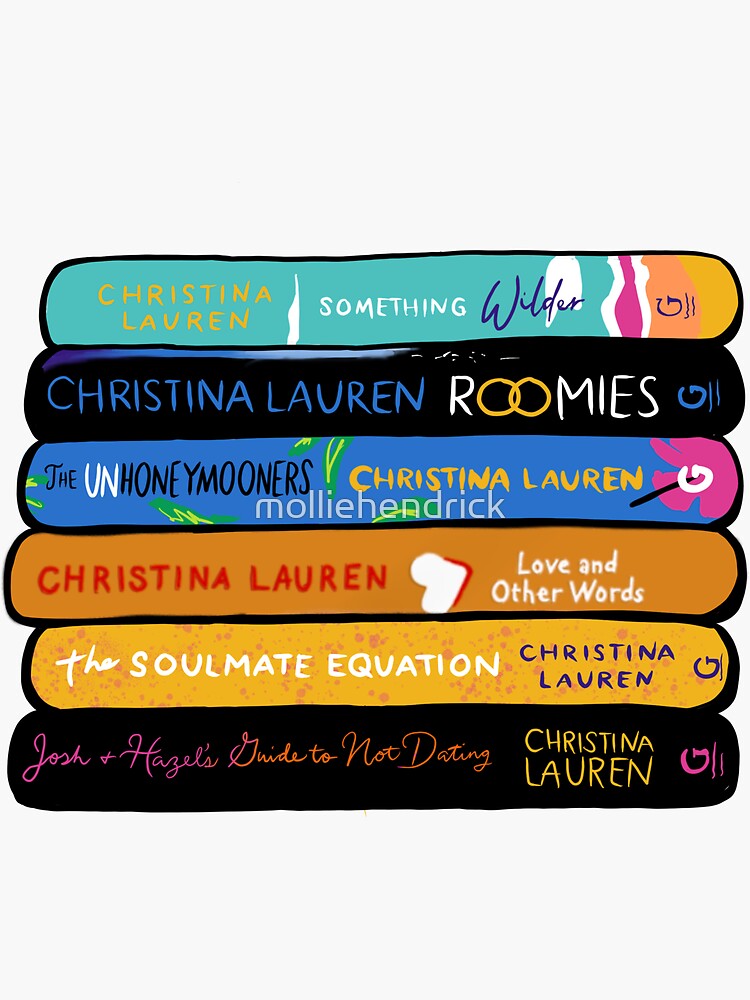 "Romance Book Stack" Sticker for Sale by molliehendrick | Redbubble