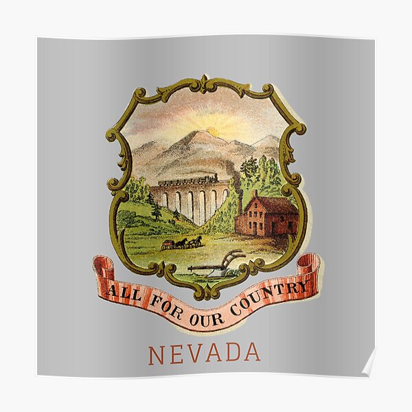 Póster «Escudo de armas del estado de Nevada» de ArtbyAMB | Redbubble