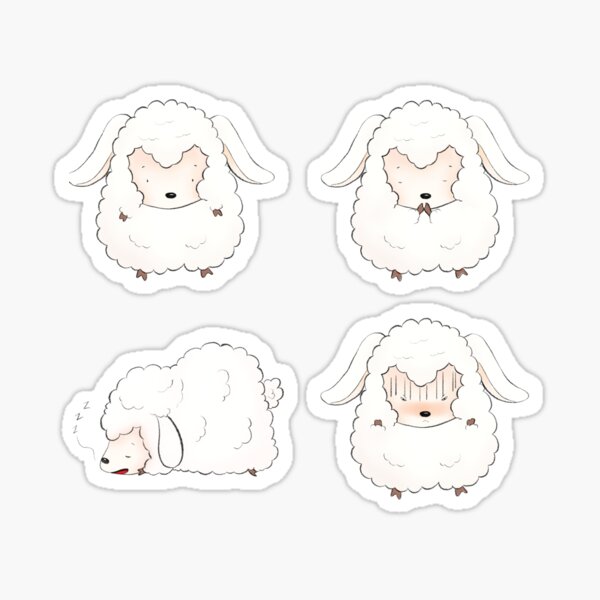 "Cute Sheep Stickers for Handspinners & Sheep Lovers" Sticker for Sale ...