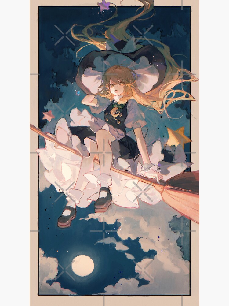 "Marisa Kirisame Touhou" Sticker for Sale by KawaiiBoutique | Redbubble