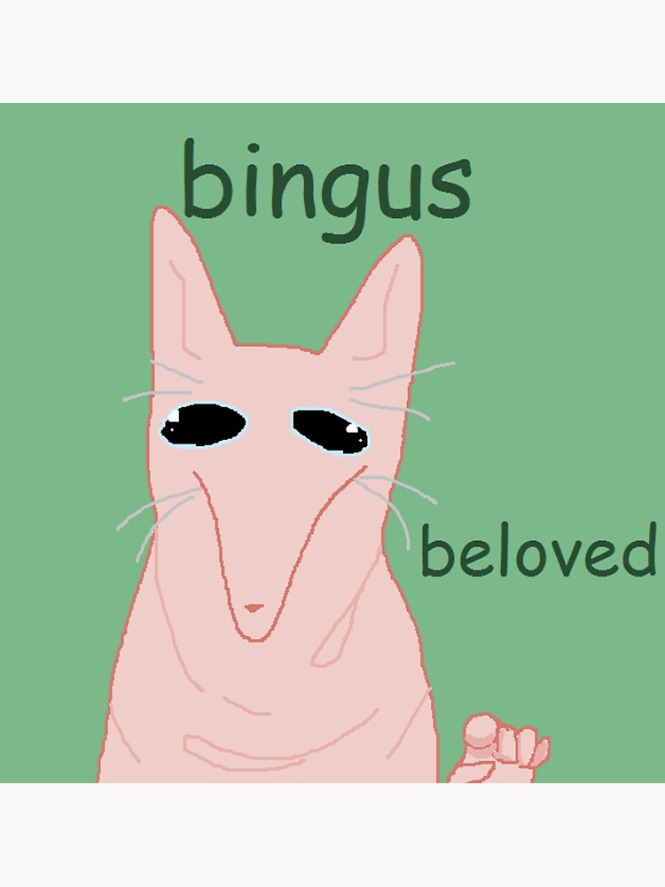 "bingus" Sticker for Sale by allhailcats | Redbubble