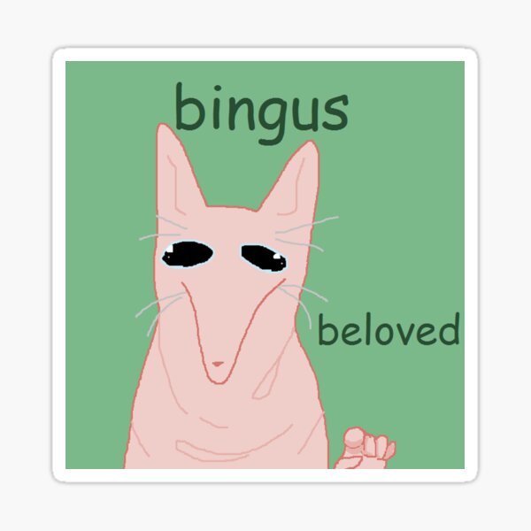 "bingus" Sticker for Sale by allhailcats | Redbubble
