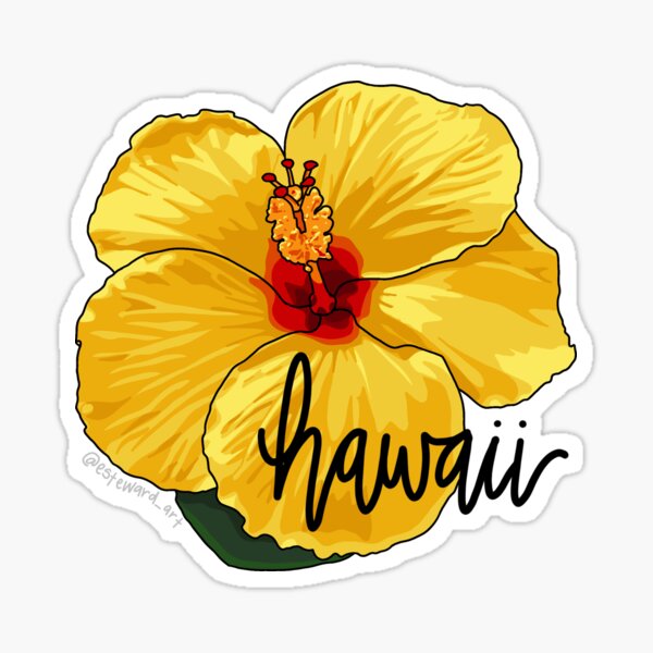 "hawaii state flower " Sticker for Sale by Esteward | Redbubble