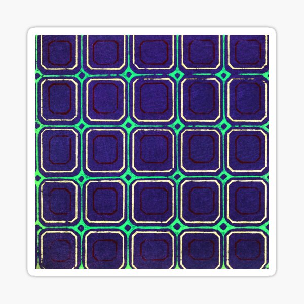 "Vintage Blue Japanese Wallpaper Photography! Travel Life! " Sticker ...