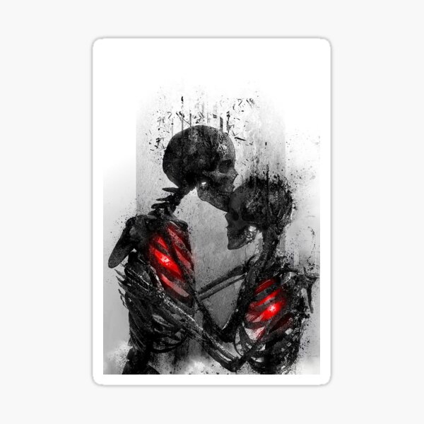 " skull - Kiss Goodbye" Sticker for Sale by shirtals | Redbubble