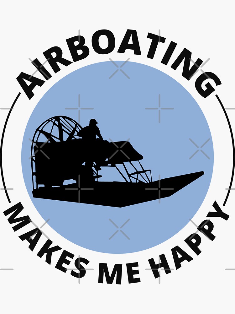 "Airboat Fanboat Airboating Planeboat Swamp boat" Sticker for Sale by ...