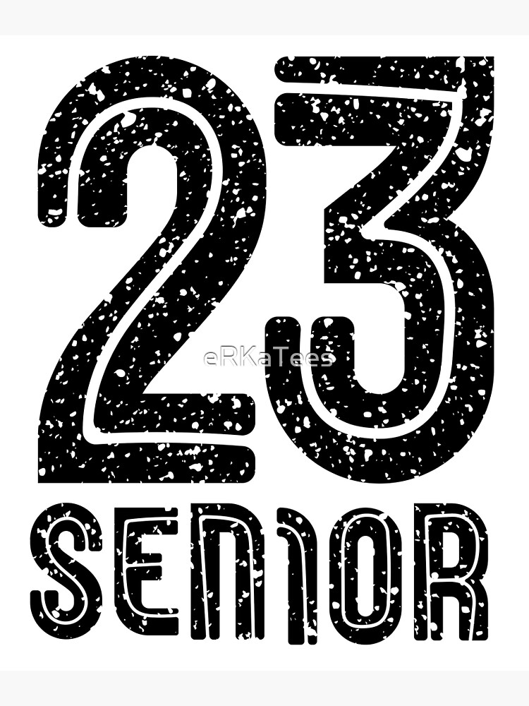 "Class of 2023 senior black on white groovy | For senior students class ...