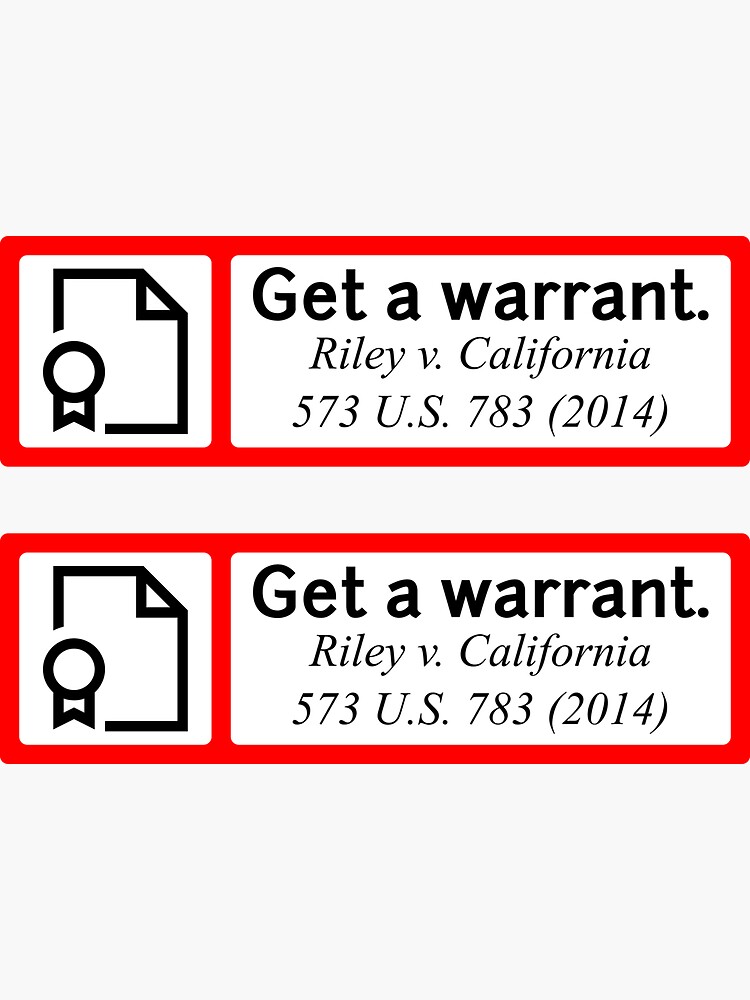 "Riley v. California" Sticker for Sale by indrora | Redbubble