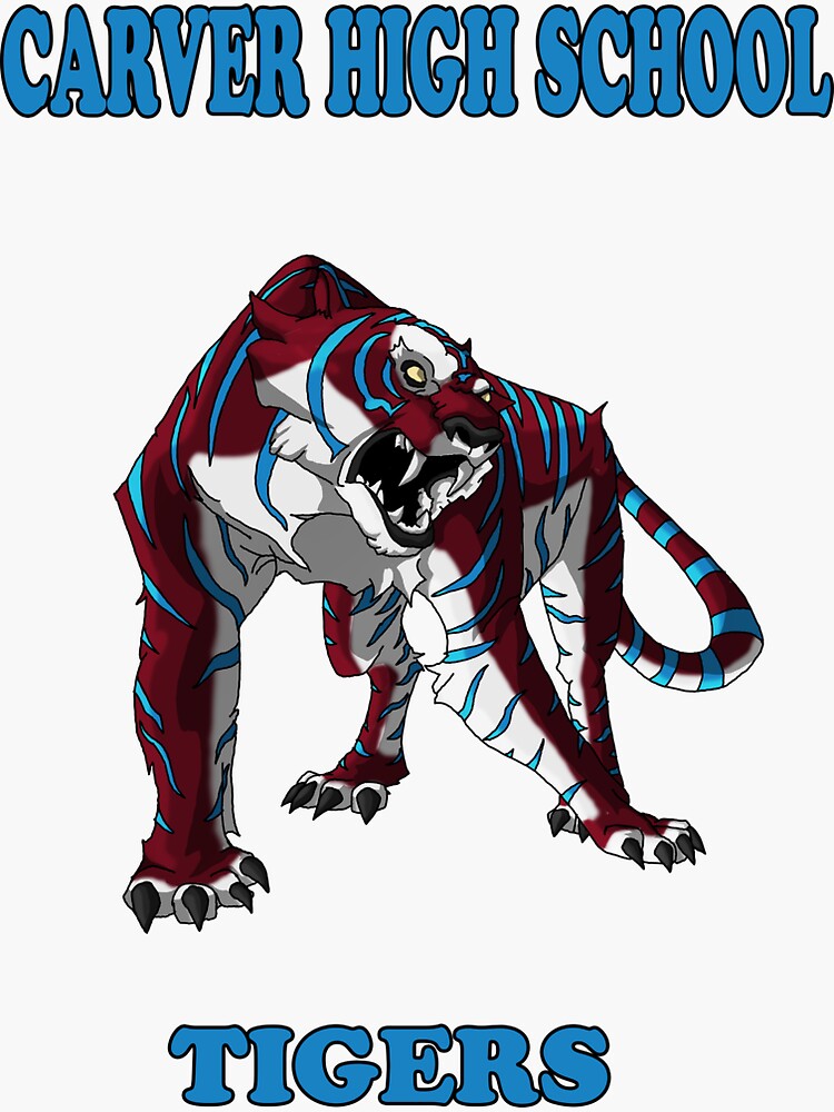 "Carver High School Tigers" Sticker for Sale by WickedArt5 | Redbubble