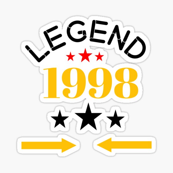 "1998 birthday it's my birthday born in 1998" Sticker for Sale by ...