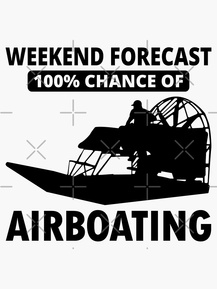 "Airboat Fanboat Airboating Planeboat Swamp boat" Sticker for Sale by ...