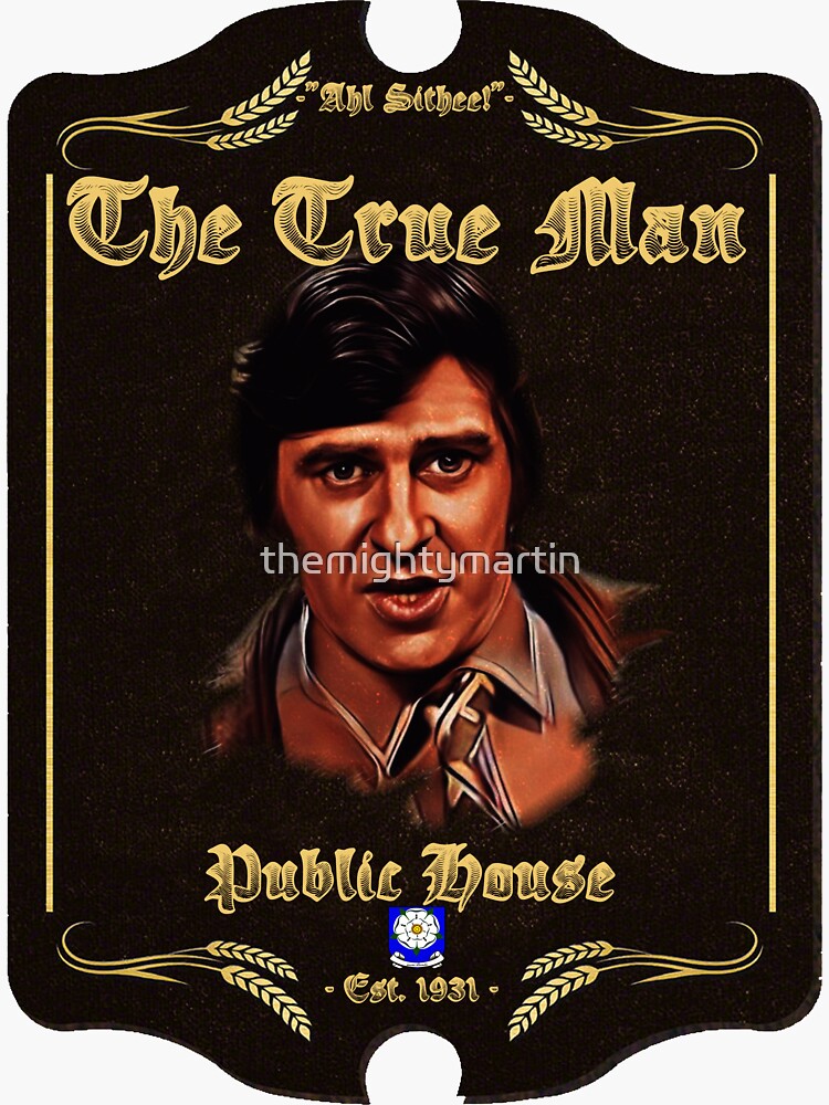 ""The True Man" Fred Trueman Indoor League Pup Sign" Sticker for Sale ...