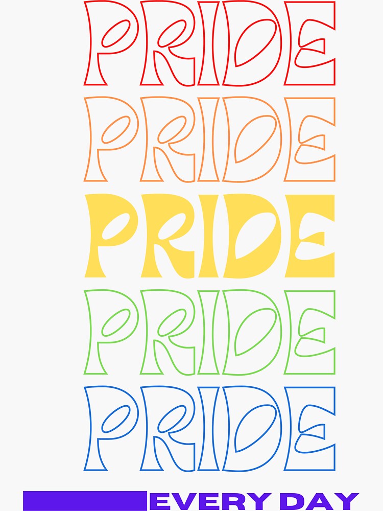 "Pride every day " Sticker for Sale by Galinkata | Redbubble