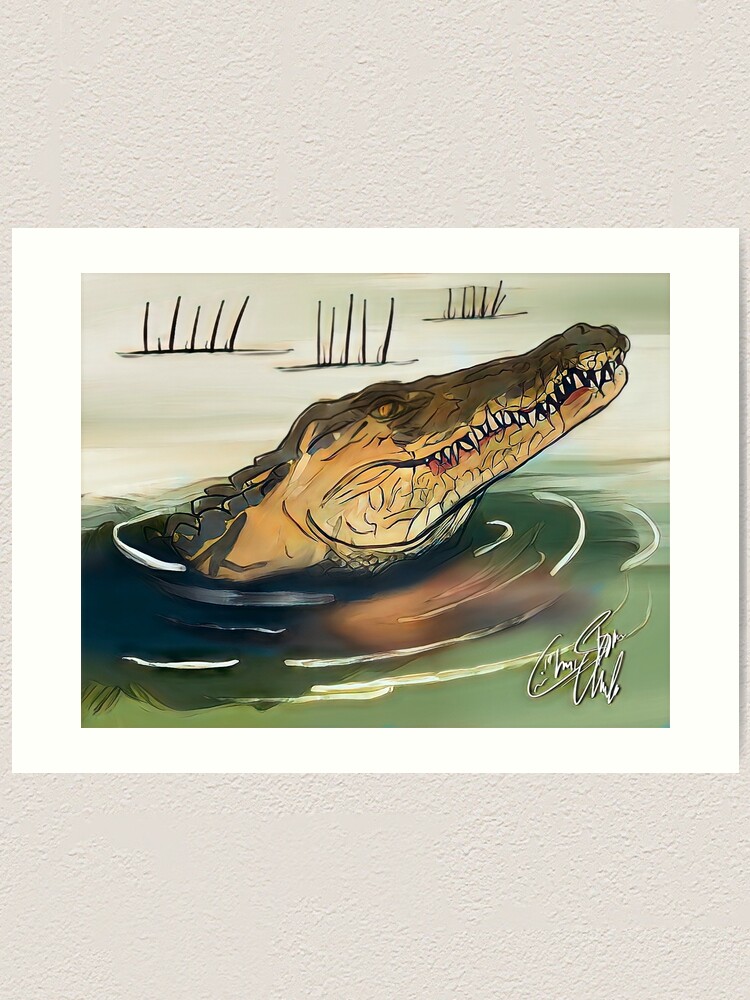 "Lolong the Philippine Crocodile " Art Print for Sale by Manalopangaea ...