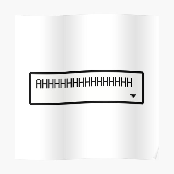 ""AHHHHH" Pixel Speech Box" Poster for Sale by LittleLambsLore | Redbubble