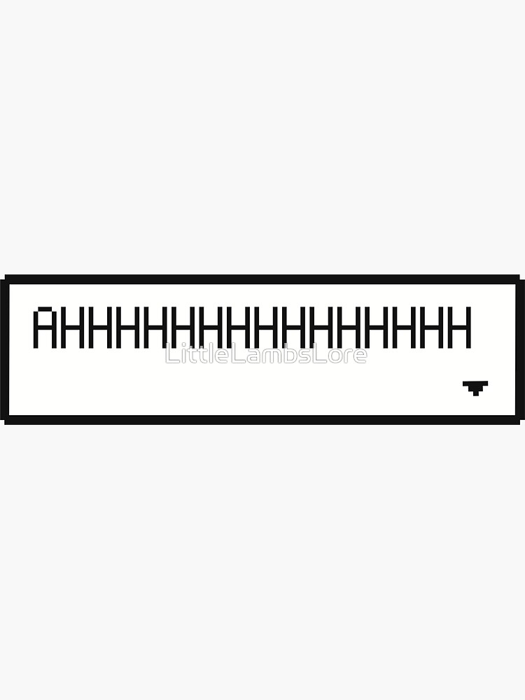 ""AHHHHH" Pixel Speech Box" Sticker for Sale by LittleLambsLore | Redbubble