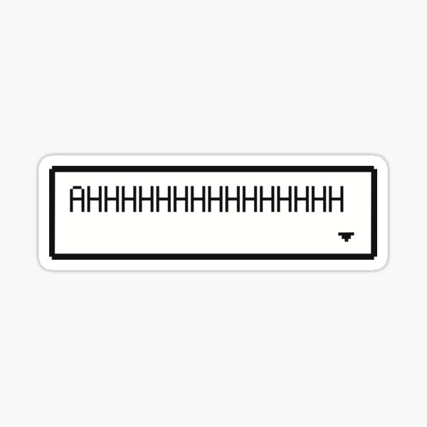 ""AHHHHH" Pixel Speech Box" Sticker for Sale by LittleLambsLore | Redbubble