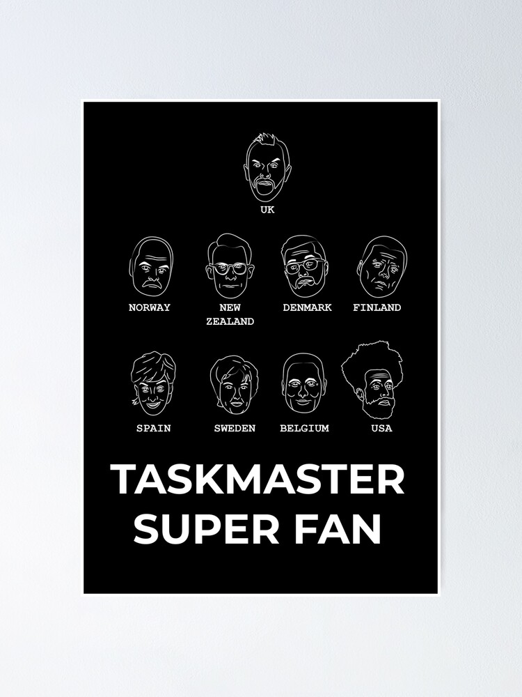 "Taskmaster super fan - white ver" Poster for Sale by pixellucyart | Redbubble