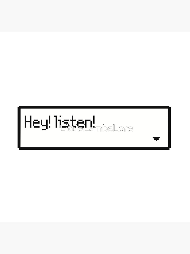 ""Hey! Listen!" Pixel Speech Box" Poster for Sale by LittleLambsLore ...