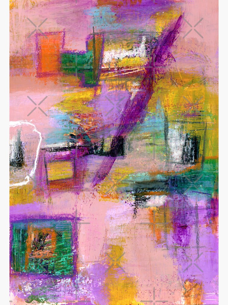 "Abstract Expressionist Painting, Clash of Wills 1" Sticker for Sale by ...