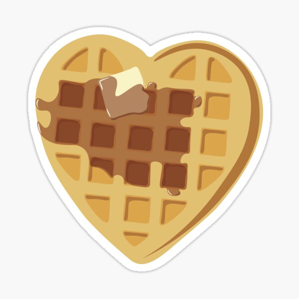 "Waffle Love" Sticker for Sale by wildsimplicity | Redbubble