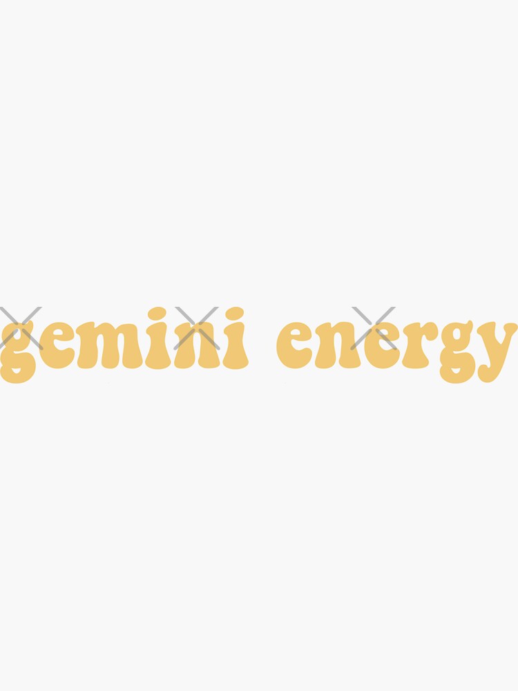 "gemini energy" Sticker for Sale by Charislit | Redbubble