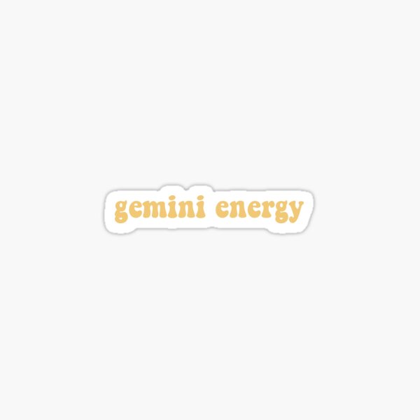 "gemini energy" Sticker for Sale by Charislit | Redbubble