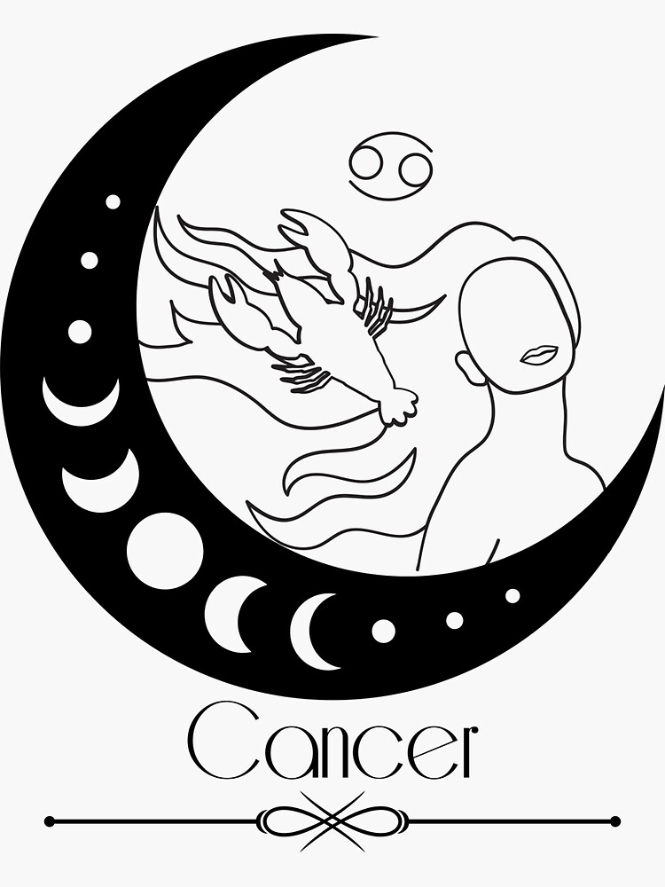 "Cancer Moon Goddess Horoscope Zodiac " Sticker for Sale by ...
