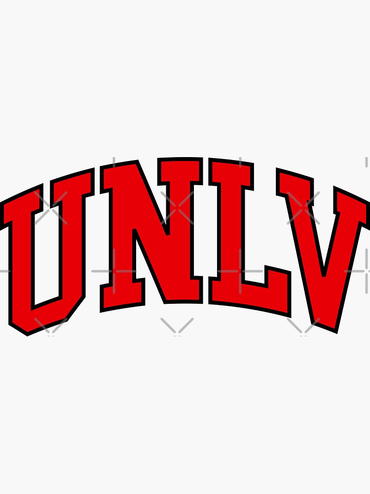 "unlv - college font curved" Sticker for Sale by scollegestuff | Redbubble