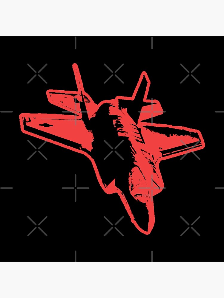 "Red Fighter Jet" Poster for Sale by devinswy | Redbubble