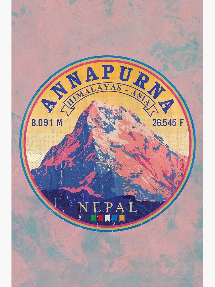 "Annapurna Vintage Emblem V01" Poster by Lidra-Redesign | Redbubble
