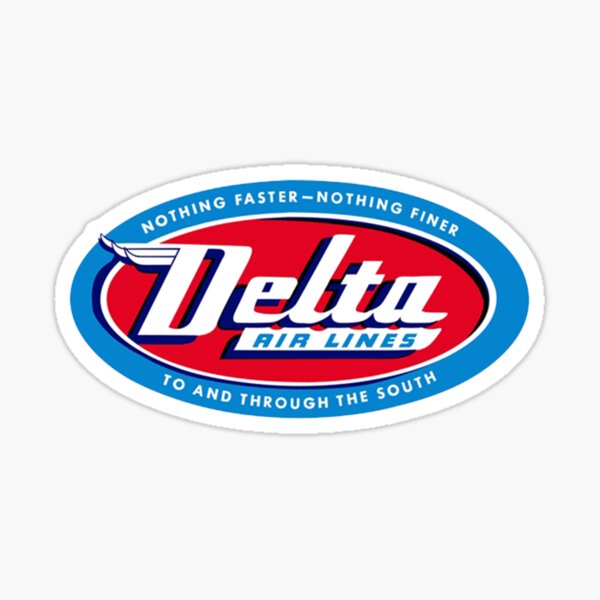 "delta airlines" Sticker for Sale by bxlart | Redbubble