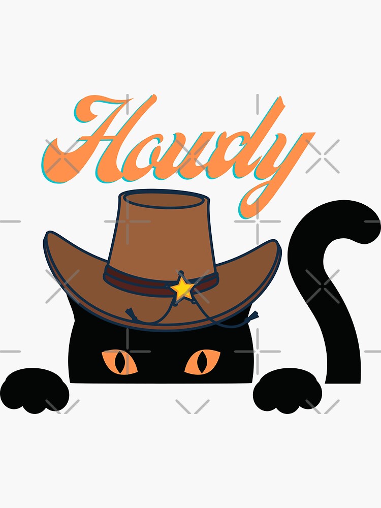 "Howdy cute bumper sticker vinyl decal" Sticker for Sale by Ssimo30 ...