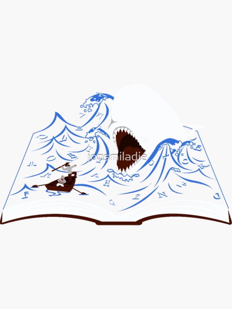 "Moby Dick" Sticker by jonsmiladie | Redbubble