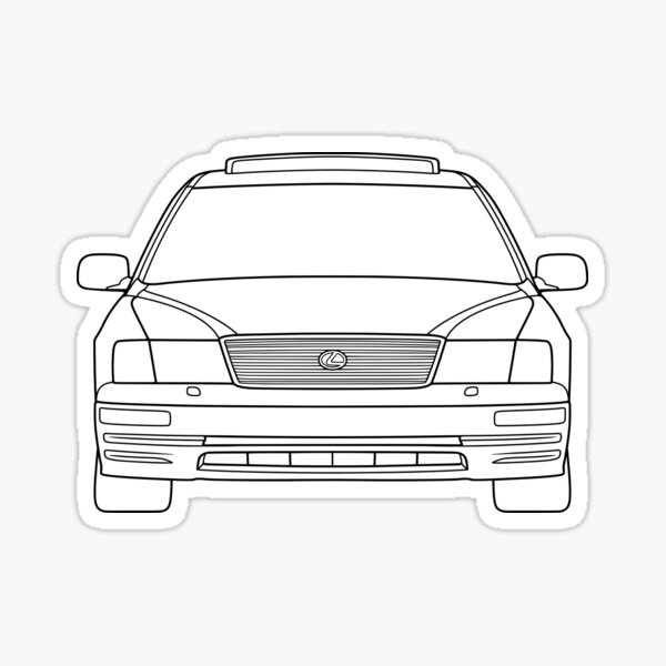 "Lexus LS400 XF20 1994-1997 black lines" Sticker for Sale by EdimDesign ...