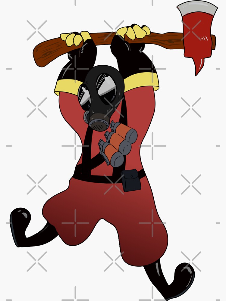 "pyro" Sticker for Sale by ArtByAnissa | Redbubble