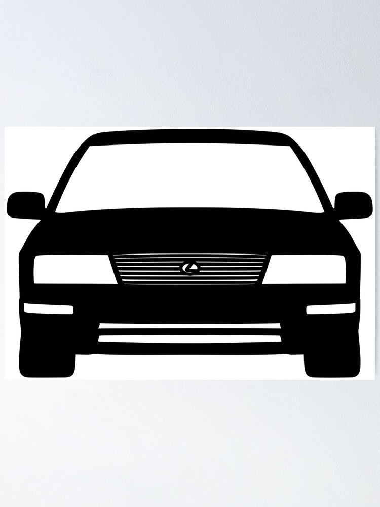 "Lexus LS400 XF20 1994-1997 black silhouette" Poster for Sale by ...