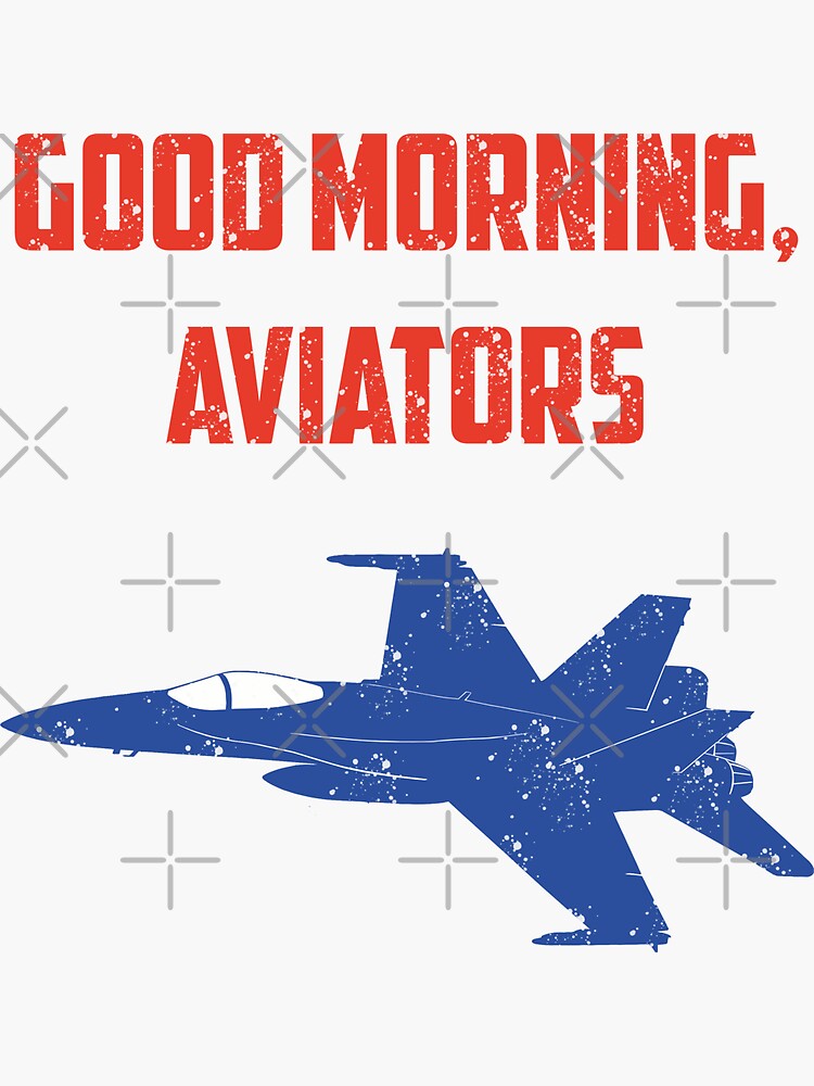 "Good Morning, Aviators" Sticker for Sale by MotorsportMerch | Redbubble