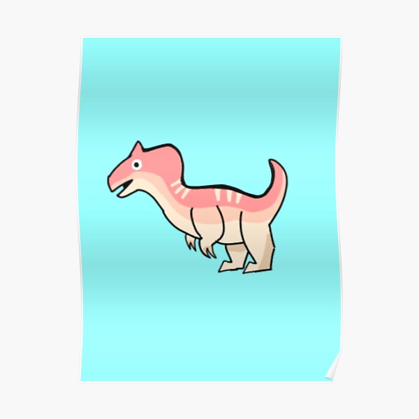 "Pink Allosaurus" Poster for Sale by DRAGONSandWAVES | Redbubble
