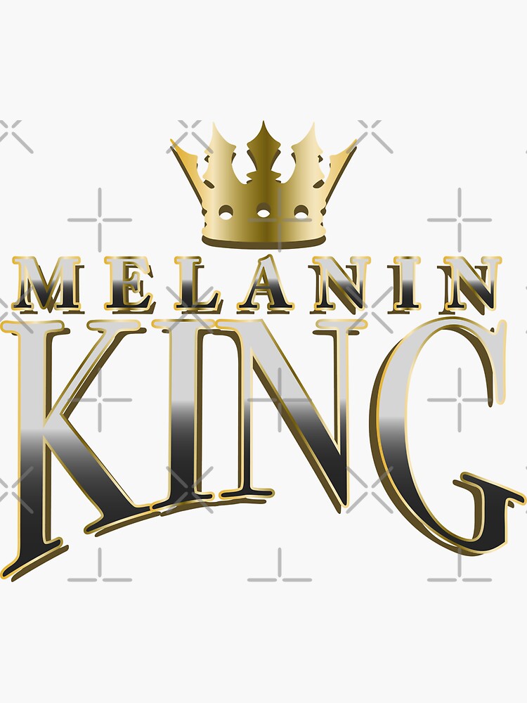 "Melanin King Text" Sticker for Sale by BrownbowUnity | Redbubble