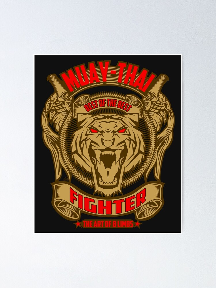 "Muay Thai Fighter Shield - Thailand Martial Art" Poster for Sale by ...
