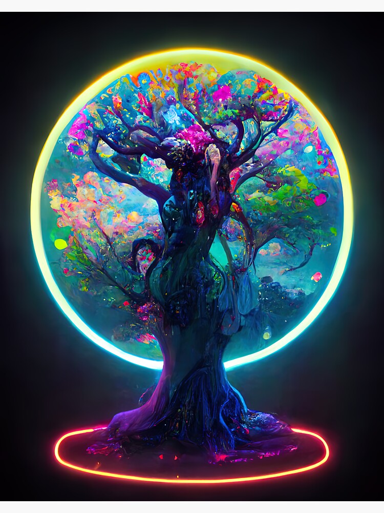 "Interdimensional Wishing Tree of Life and Dreams" Sticker for Sale by ...