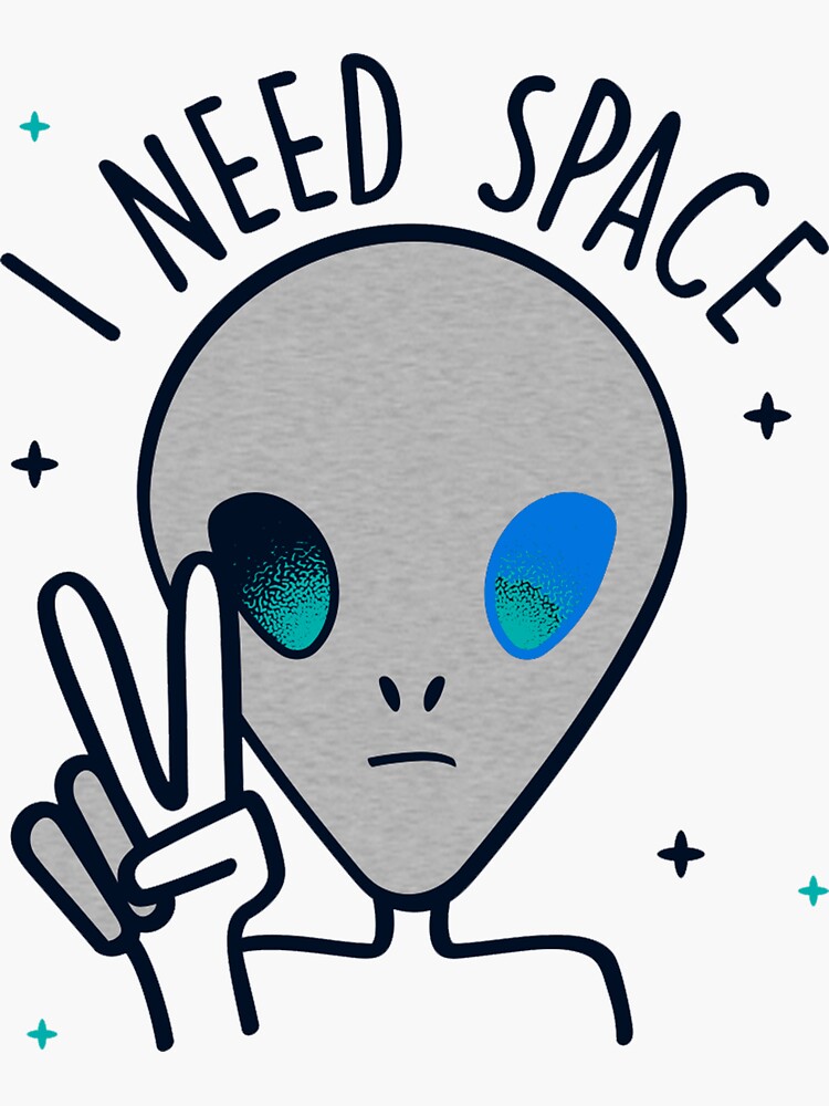 "Give Me Space " Sticker for Sale by iphotograph4 | Redbubble